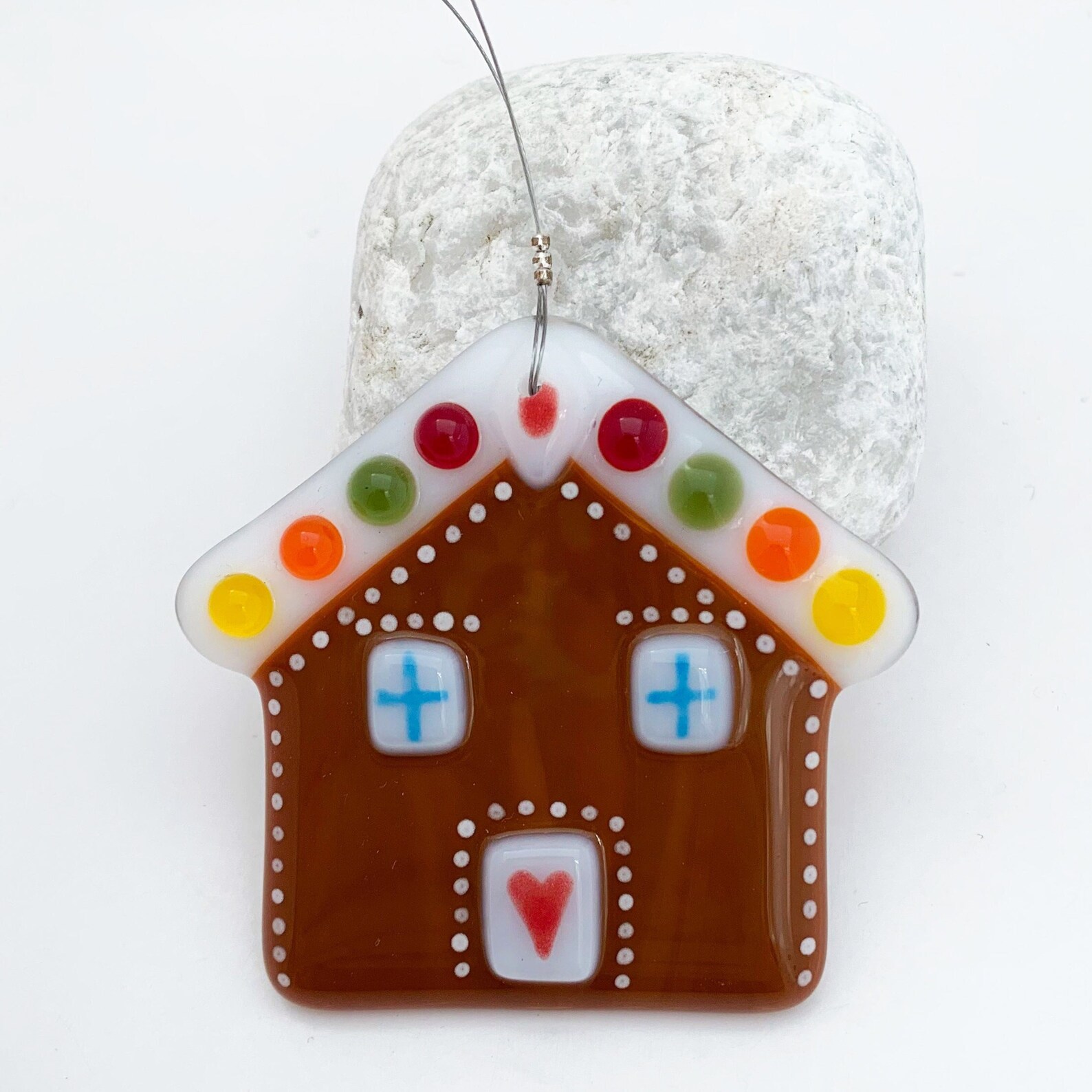 Fused Glass Gingerbread House - Etsy