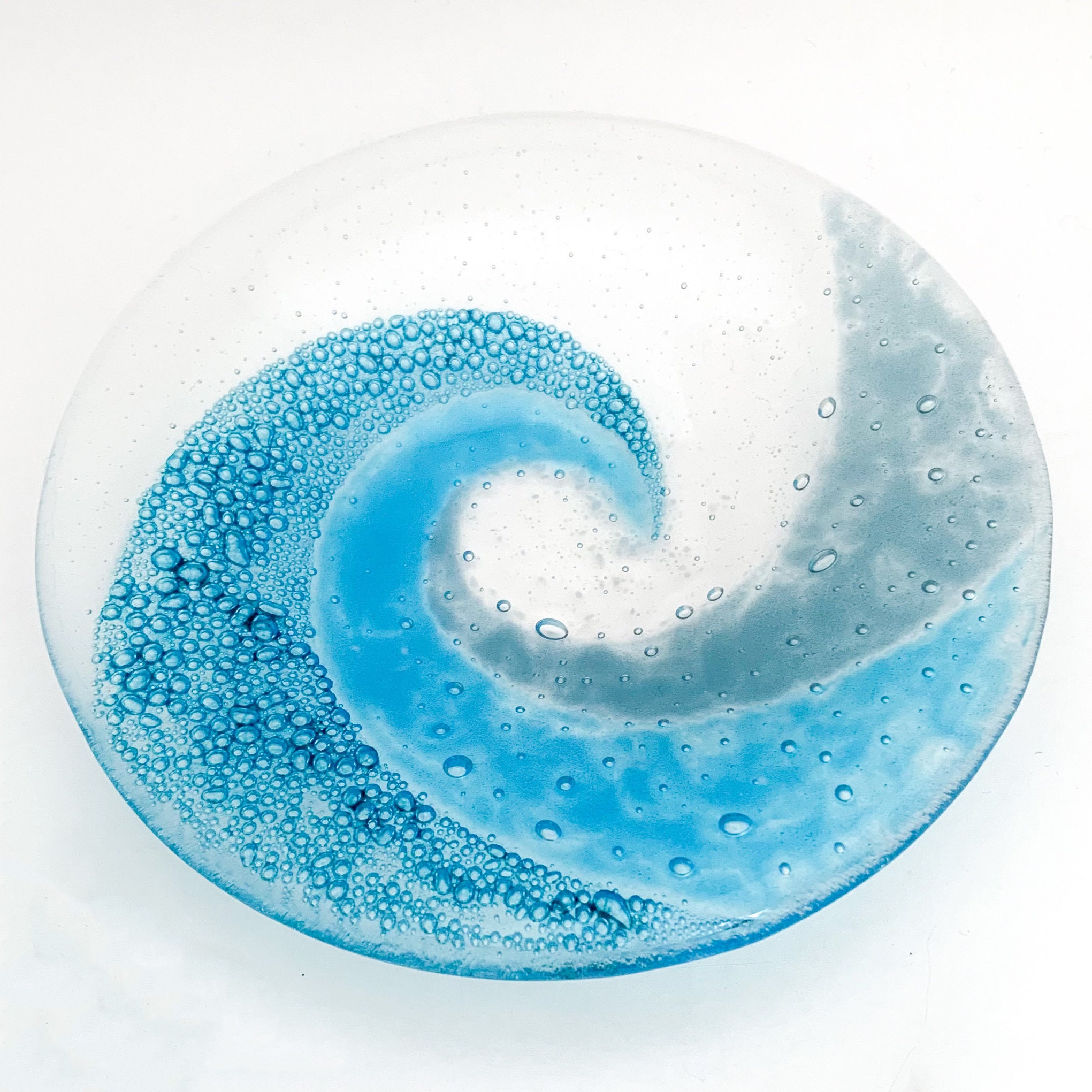 Fused Glass Wave Dish - Etsy UK
