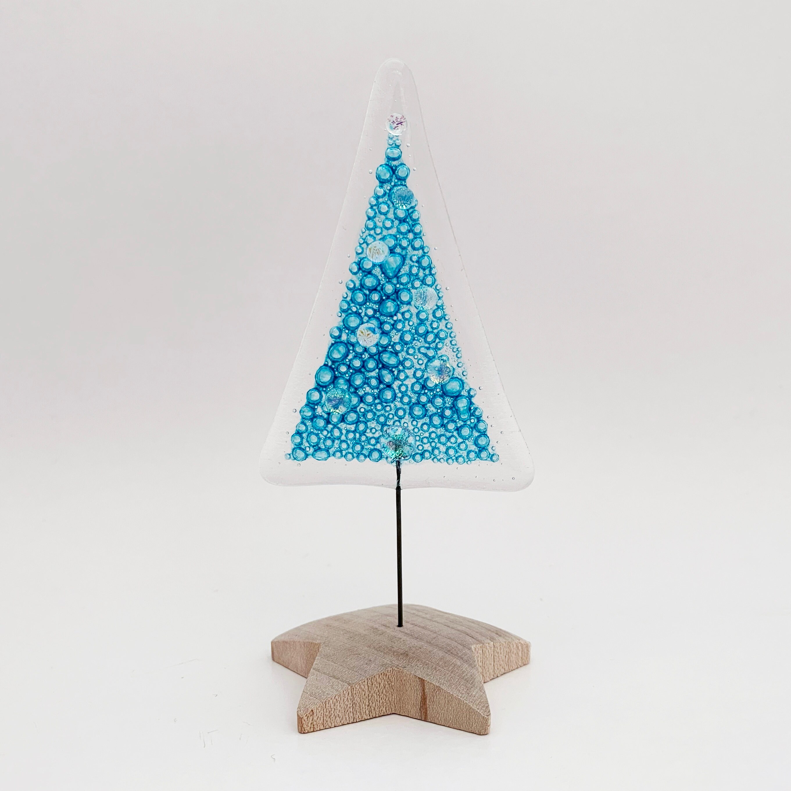 Fused Glass Bubbly Turquoise Christmas Tree - Etsy
