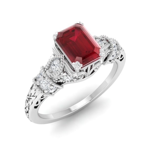 Emerald Ruby Ring - Etsy