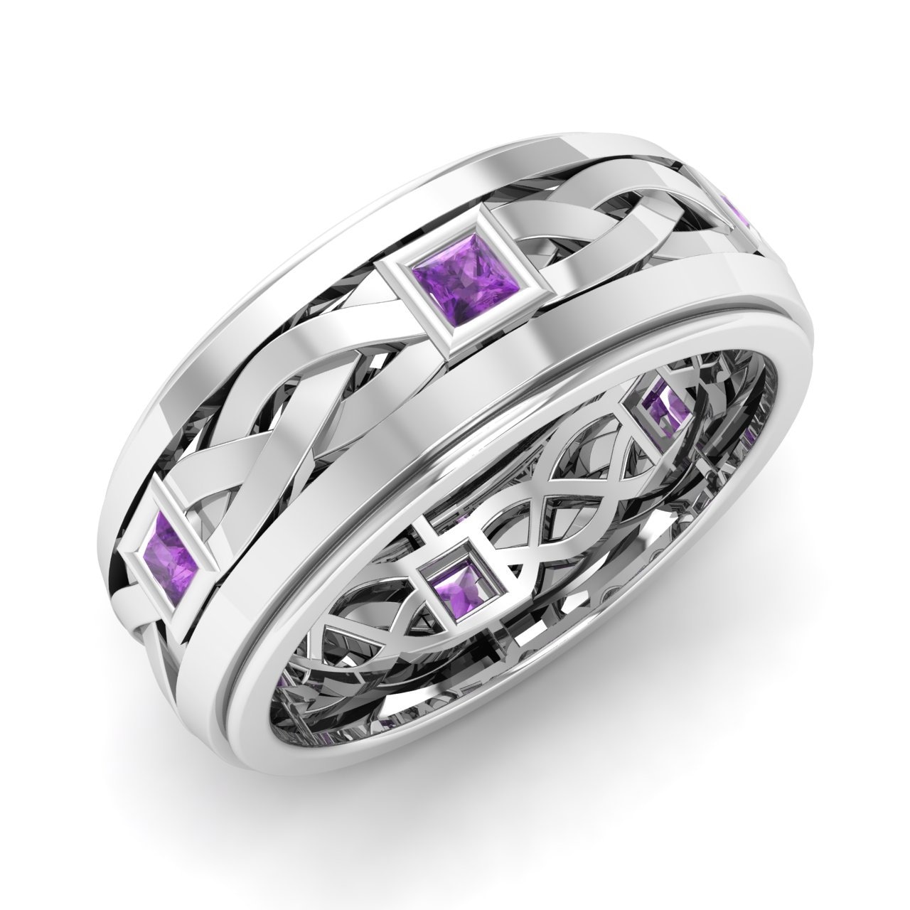 Amethyst Wedding Rings For Men