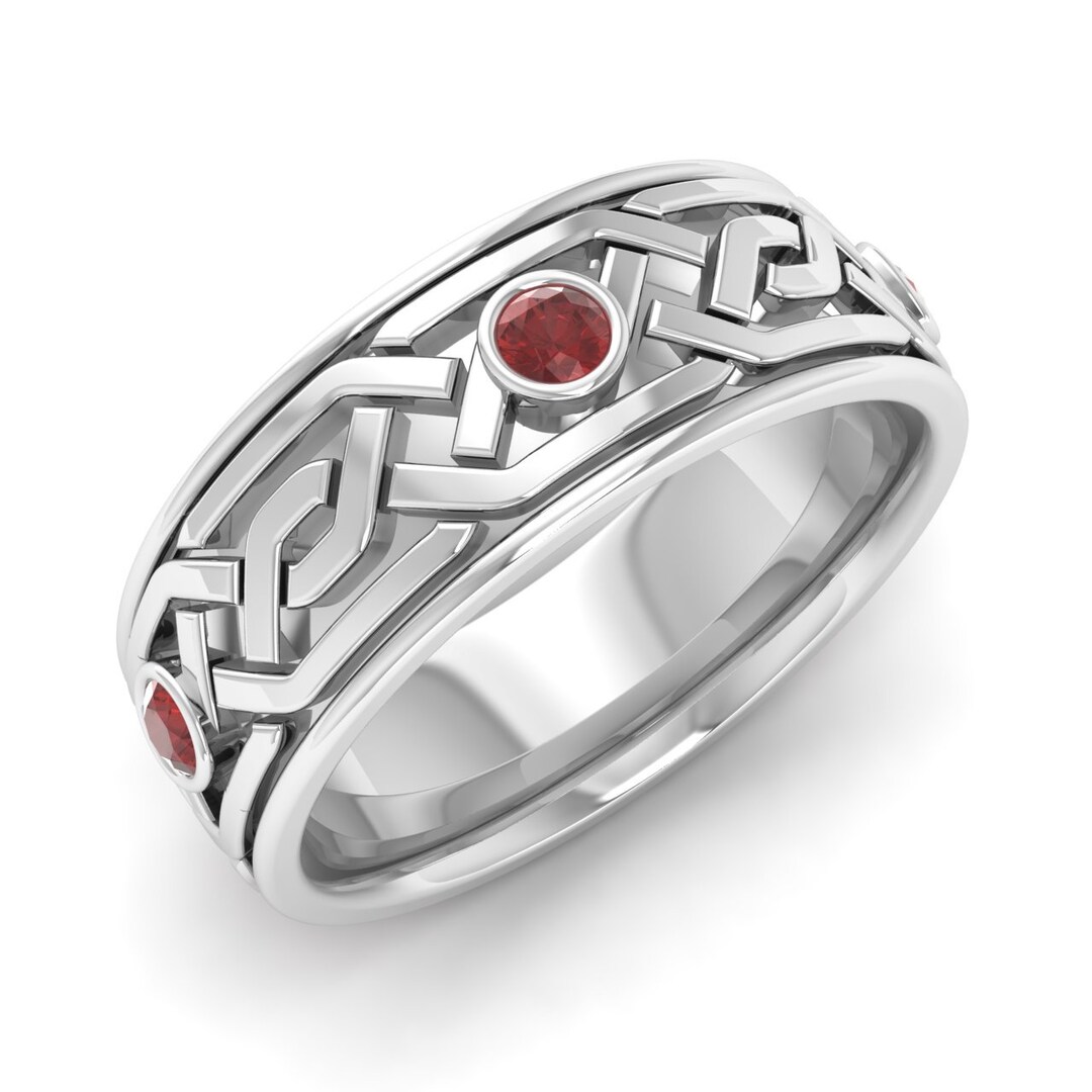 Garnet Mens Ring Natural Red Garnet Ring Garnet Mens - Etsy