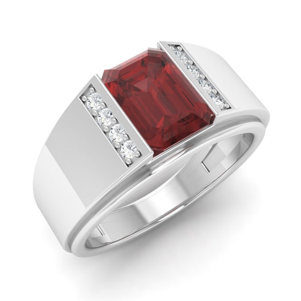 Mens Garnet Ring - Etsy