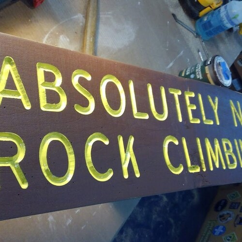 Absolutely No Rock Climbing Sign - Etsy