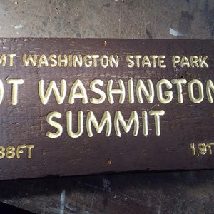 Mount Washington Summit Sign - Hand Carved - Etsy