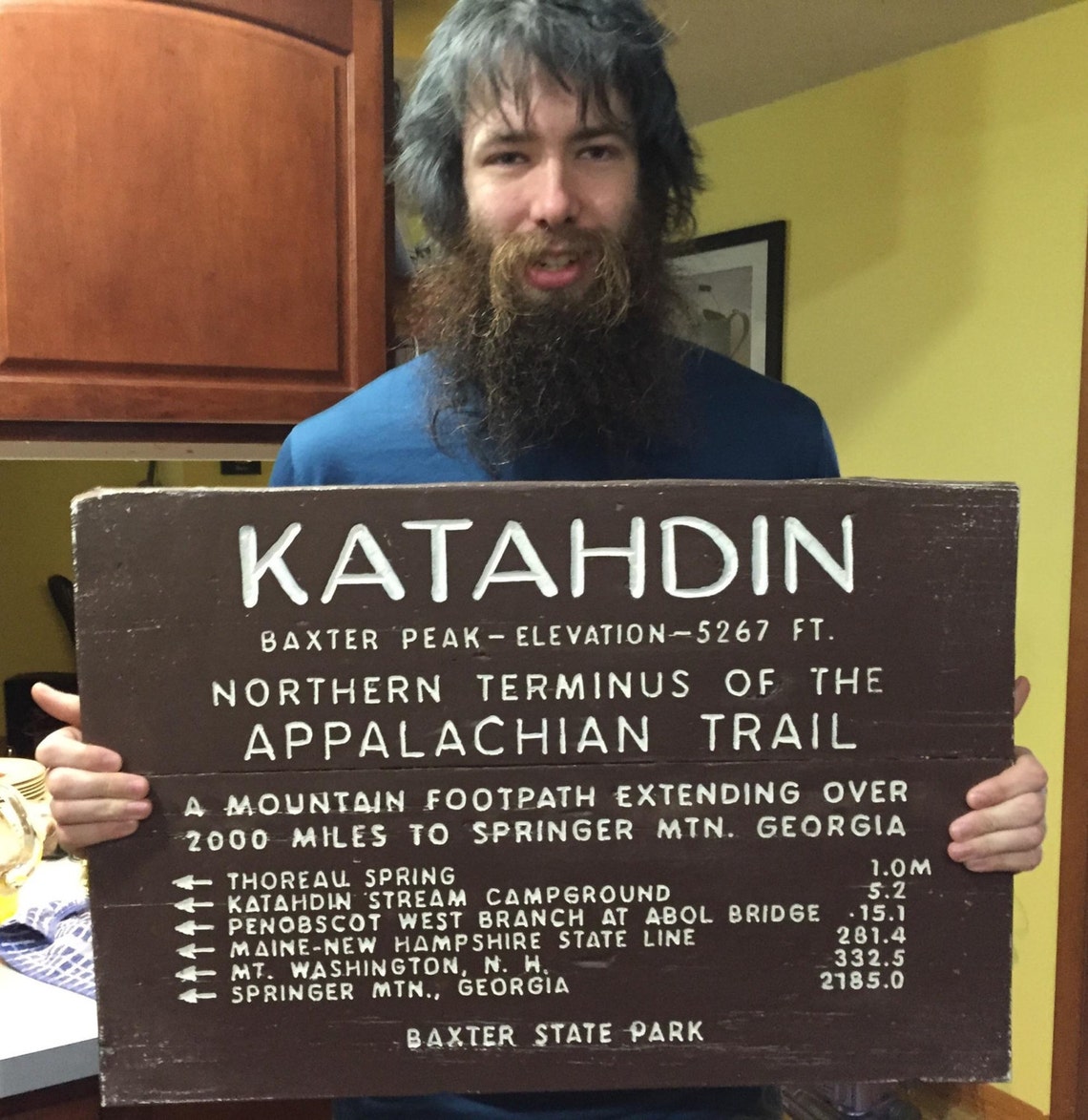 Katahdin Summit Scale Replica Sign. Hand Carved and Painted. - Etsy
