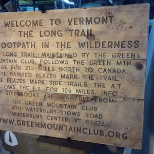 VT Long Trail Welcome Sign (VT/MA Border) - Etsy