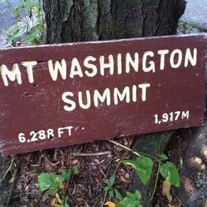 Mount Washington Summit Sign - Hand Carved - Etsy
