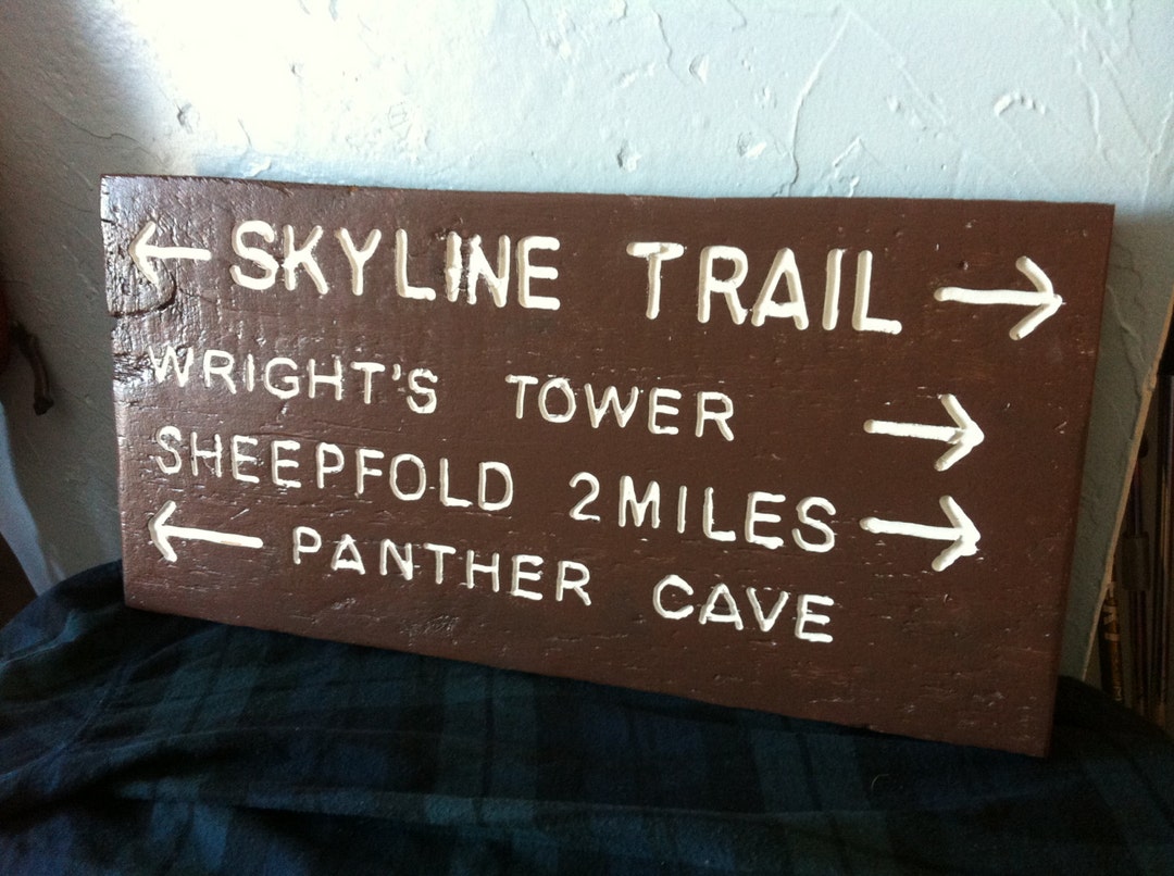 Skyline Trail Sign -- Replica Wood Sign From Massachusetts' Middlesex ...