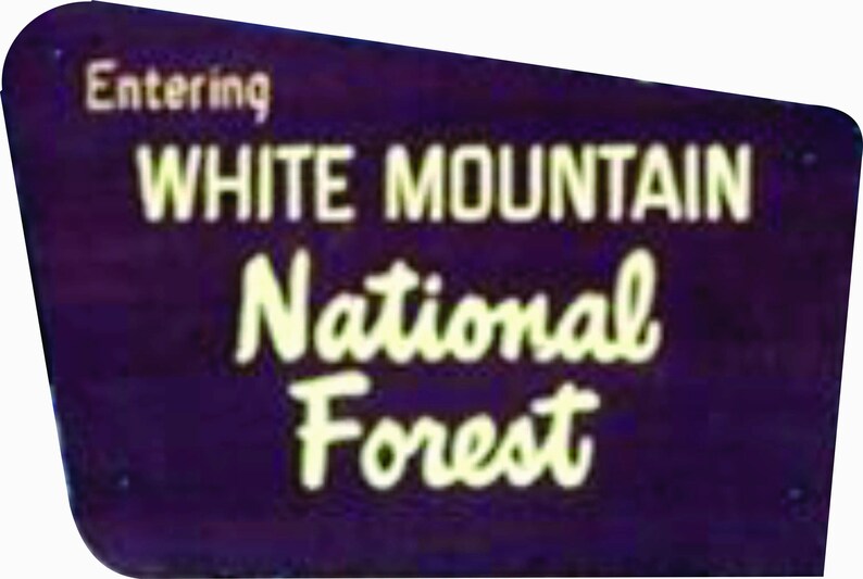 White Mountains National Forest Entrance Sign | Etsy