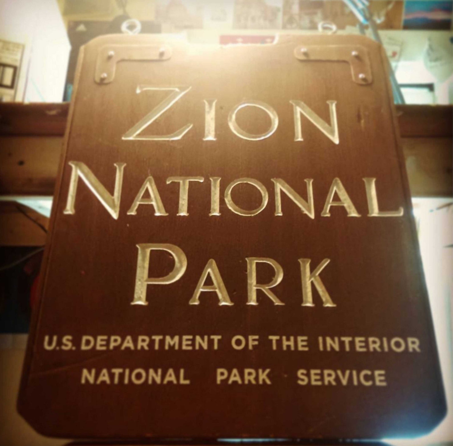Zion National Park Utah Entrance Sign Scale Replica - Etsy