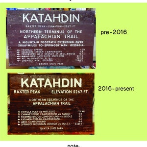 Katahdin Summit Scale Replica Sign. Hand Carved and Painted. - Etsy