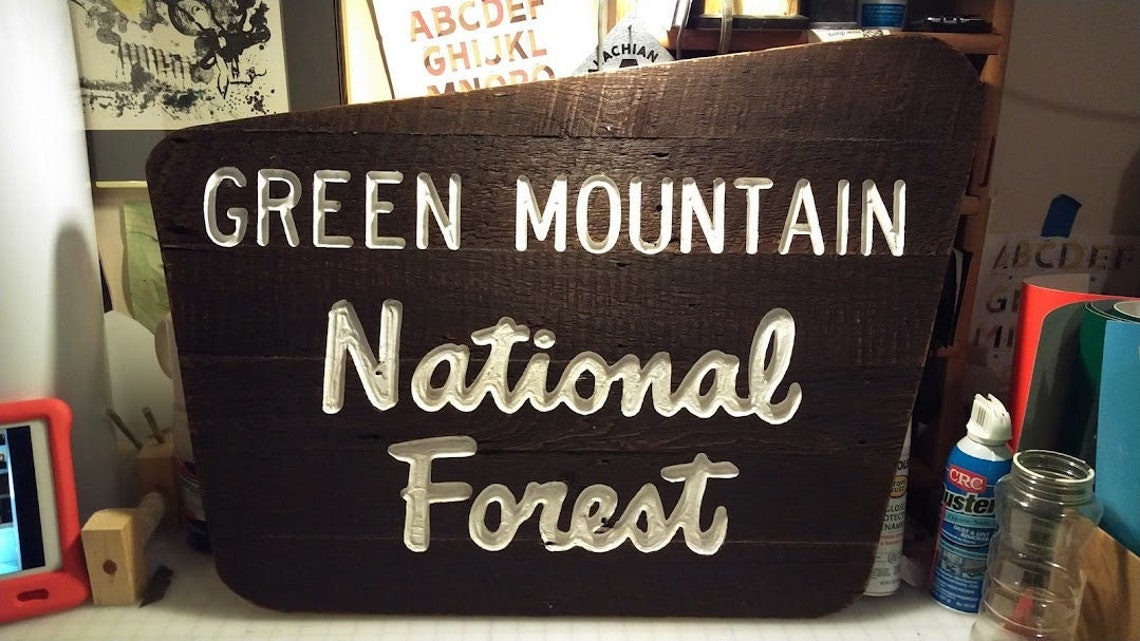 Green Mountain National Forest Sign - Etsy
