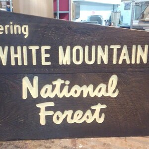 White Mountains National Forest Entrance Sign - Etsy