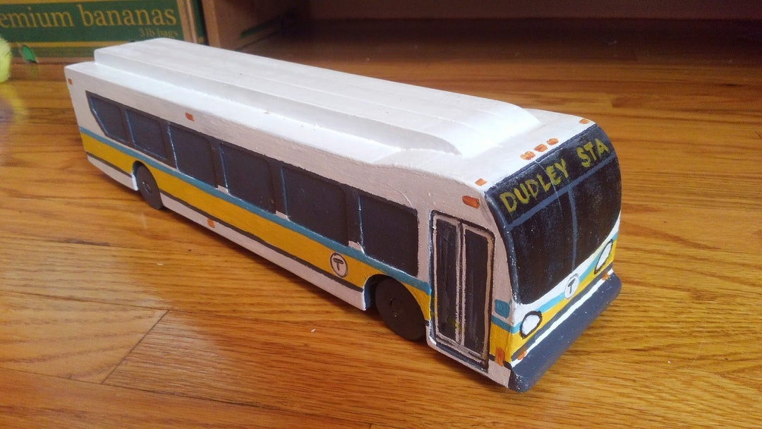Custom Wooden MBTA Flyer Bus Toy - Etsy