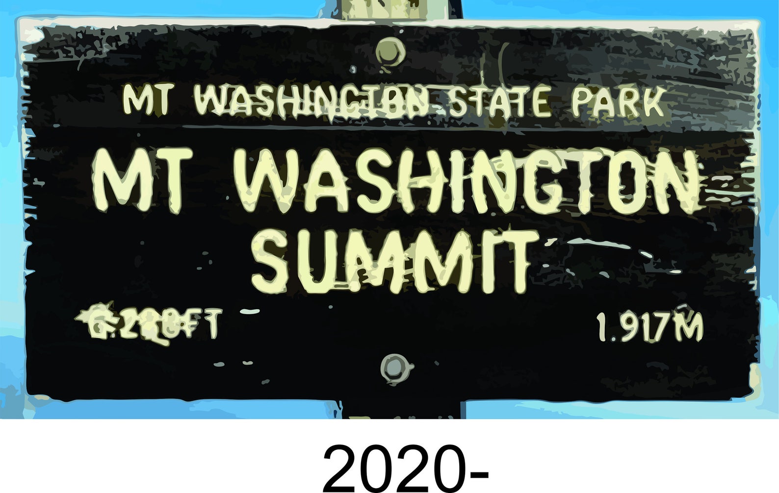 Mount Washington Summit Sign hand carved | Etsy