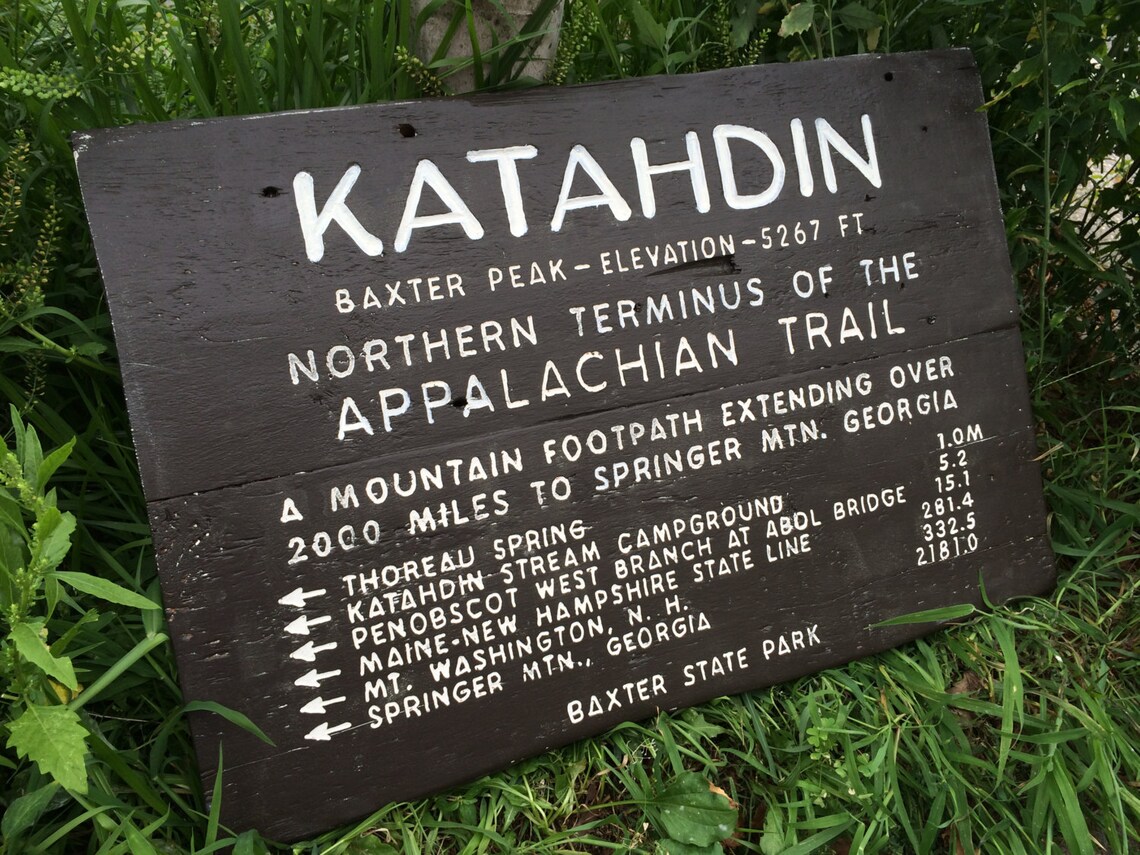 Katahdin Summit Scale Replica Sign. Hand Carved and Painted. - Etsy