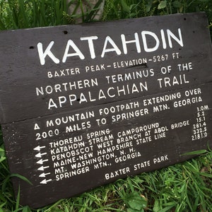 Katahdin Summit Scale Replica Sign. Hand Carved and Painted. - Etsy