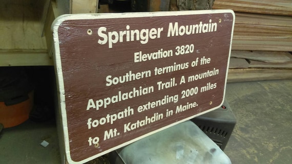 Springer Mountain Trail Sign Appalachian Trail Southern | Etsy