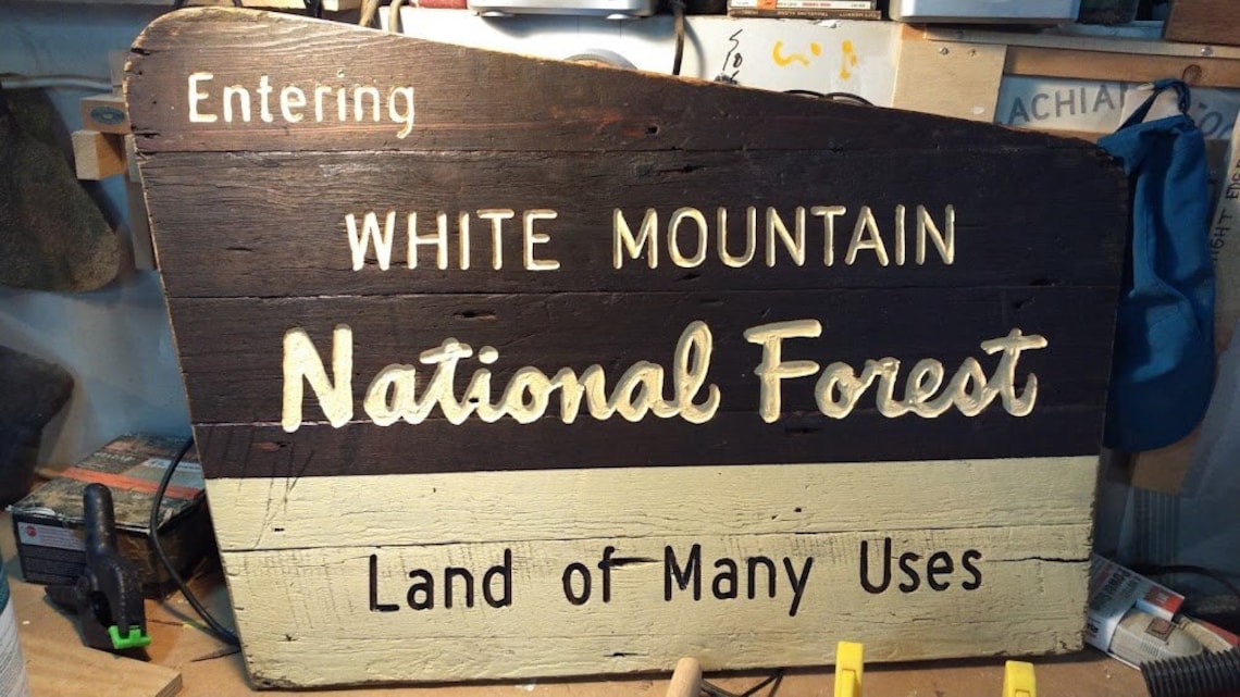 White Mountains National Forest Entrance Sign - Etsy