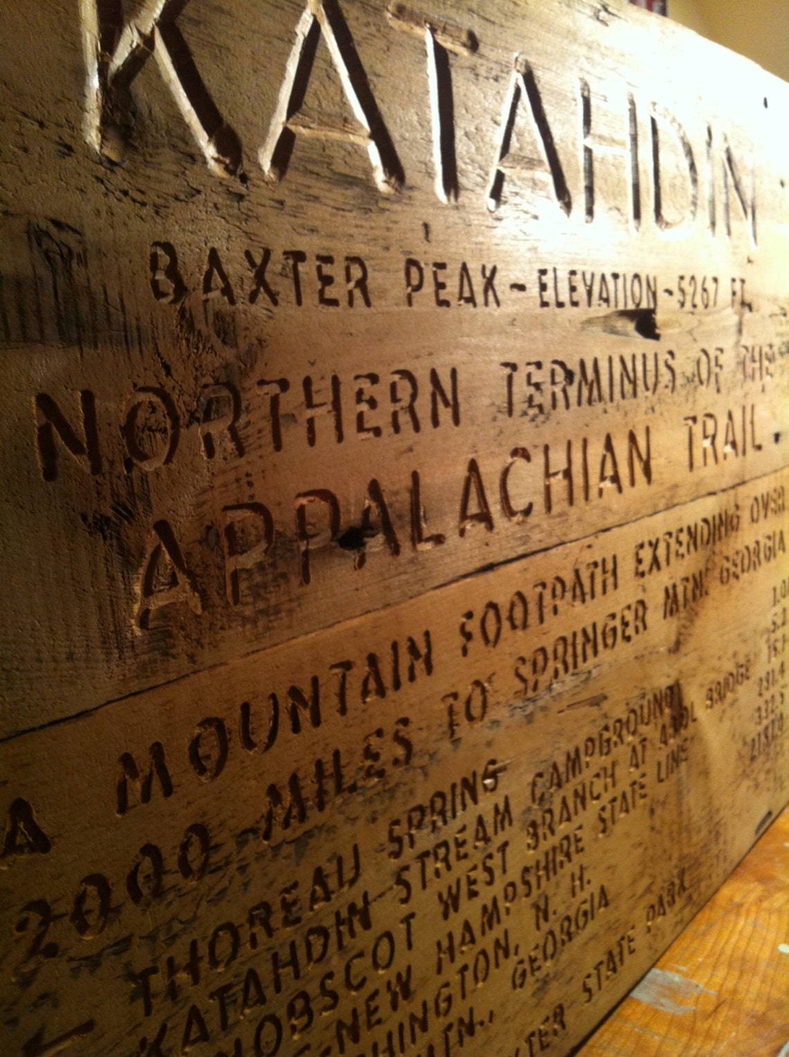 Katahdin Summit Scale Replica Sign. Hand Carved and Painted. - Etsy