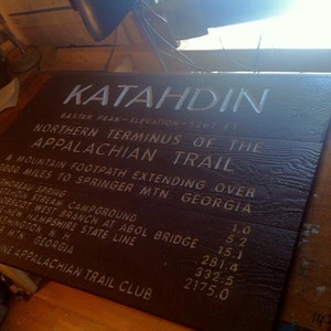 Katahdin Summit Scale Replica Sign. Hand Carved and Painted. - Etsy