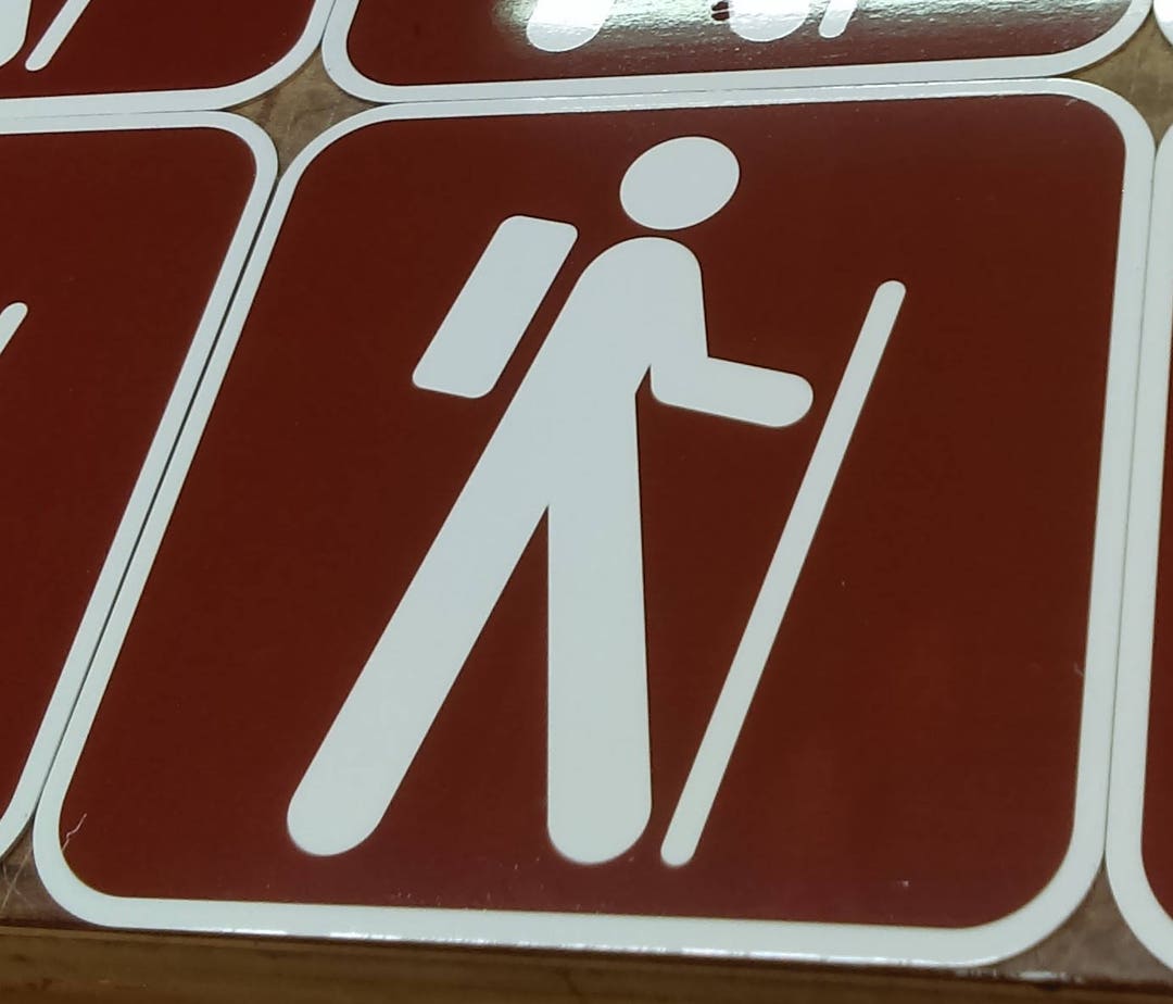 Hiker Aluminum Sign - 12" X 12" - Etsy