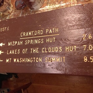 Crawford Path Trail Sign White Mountain National Forest NH - Etsy
