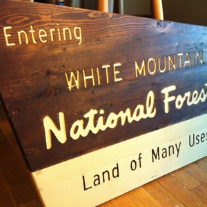 White Mountains National Forest Entrance Sign - Etsy