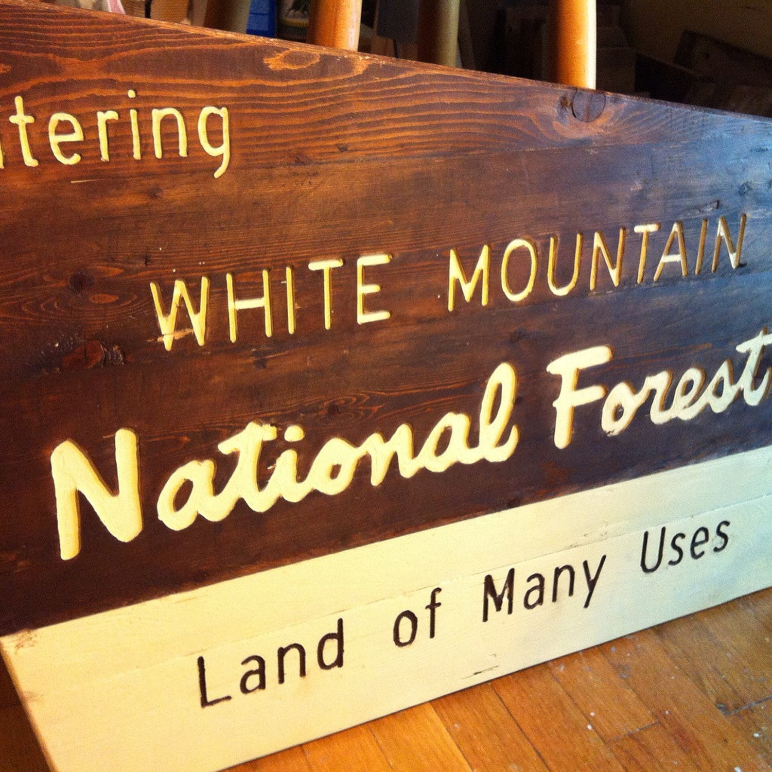 White Mountains National Forest Entrance Sign - Etsy