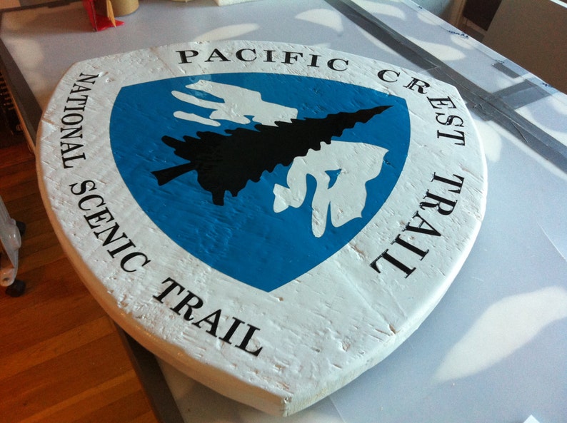 PCT - Pacific Crest Trail Sign - Hand Carved Wood Sign - Etsy