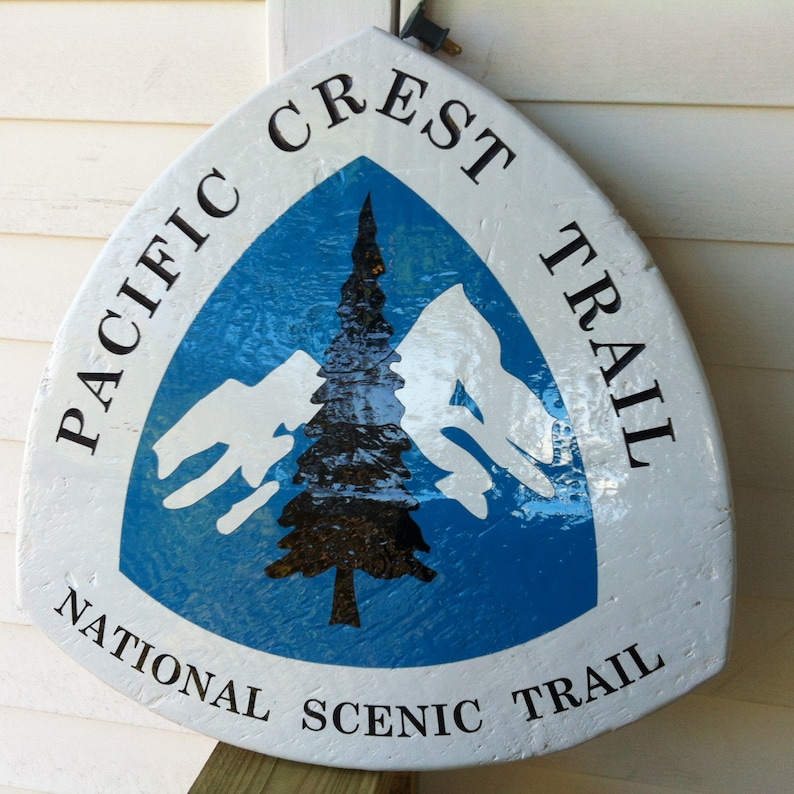 PCT Pacific Crest Trail Sign Hand Carved Wood Sign - Etsy