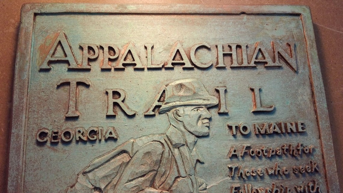 Appalachian Trail Springer Mountain Replica "bronze" Plaque With Faux ...