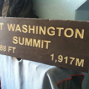 Mount Washington Summit Sign - Hand Carved - Etsy