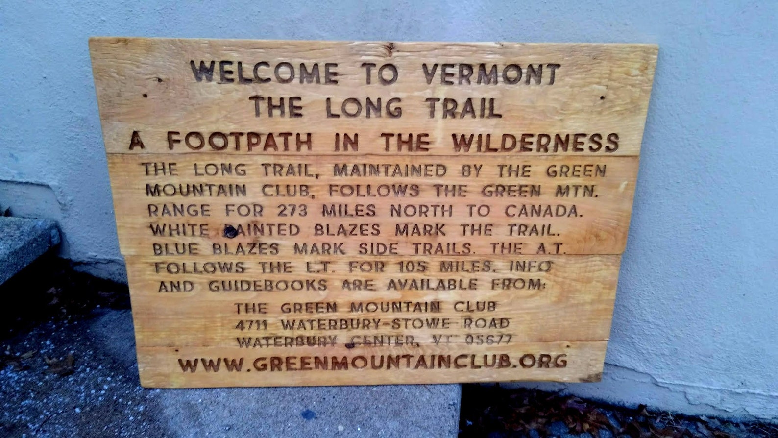 VT Long Trail Welcome Sign VT/MA Border - Etsy
