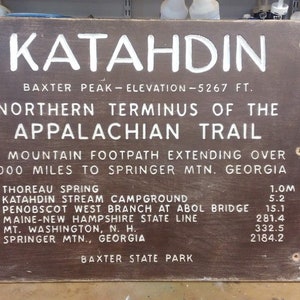 Katahdin Summit Scale Replica Sign. Hand Carved and Painted. - Etsy