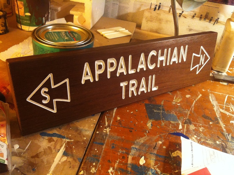 Hand-carved Appalachian Trail Sign -- North/south - Etsy