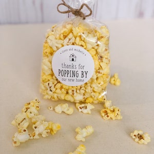 Thanks for Popping By, Housewarming Party Favors, Personalized Popcorn ...