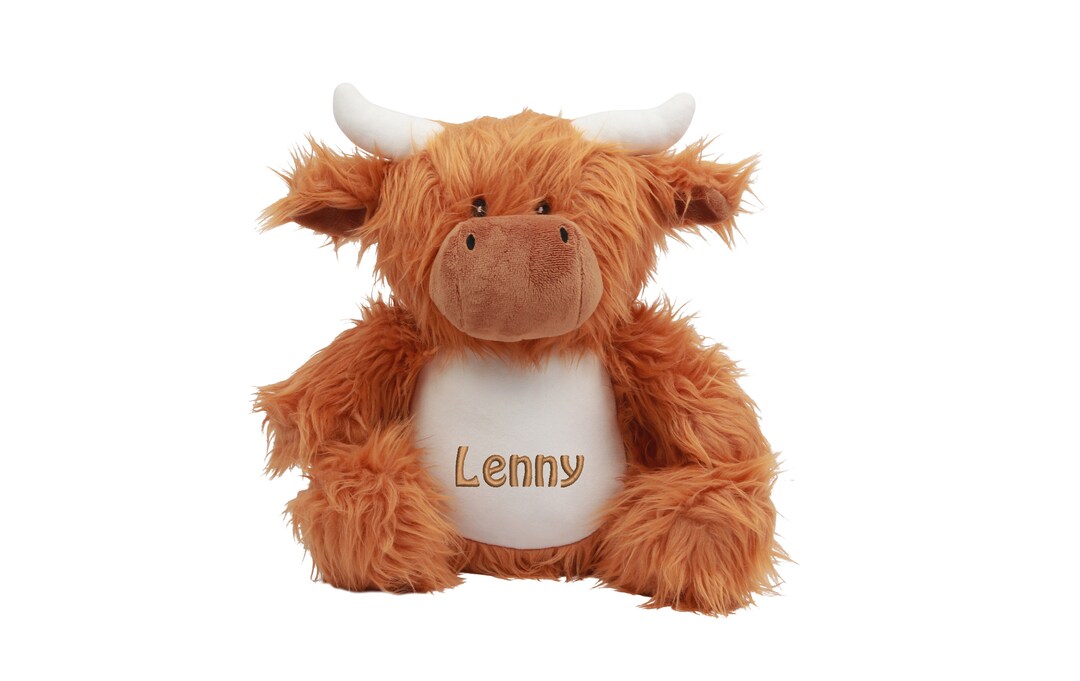 Cuddly Cow Highland Huh Cuddly Toy Stuffed Animal With Embroidery Plush ...