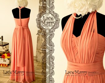 Coral color dress | Etsy