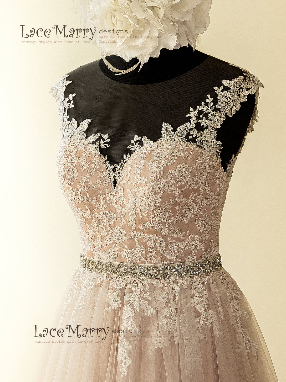 Pink Champagne Wedding Dress