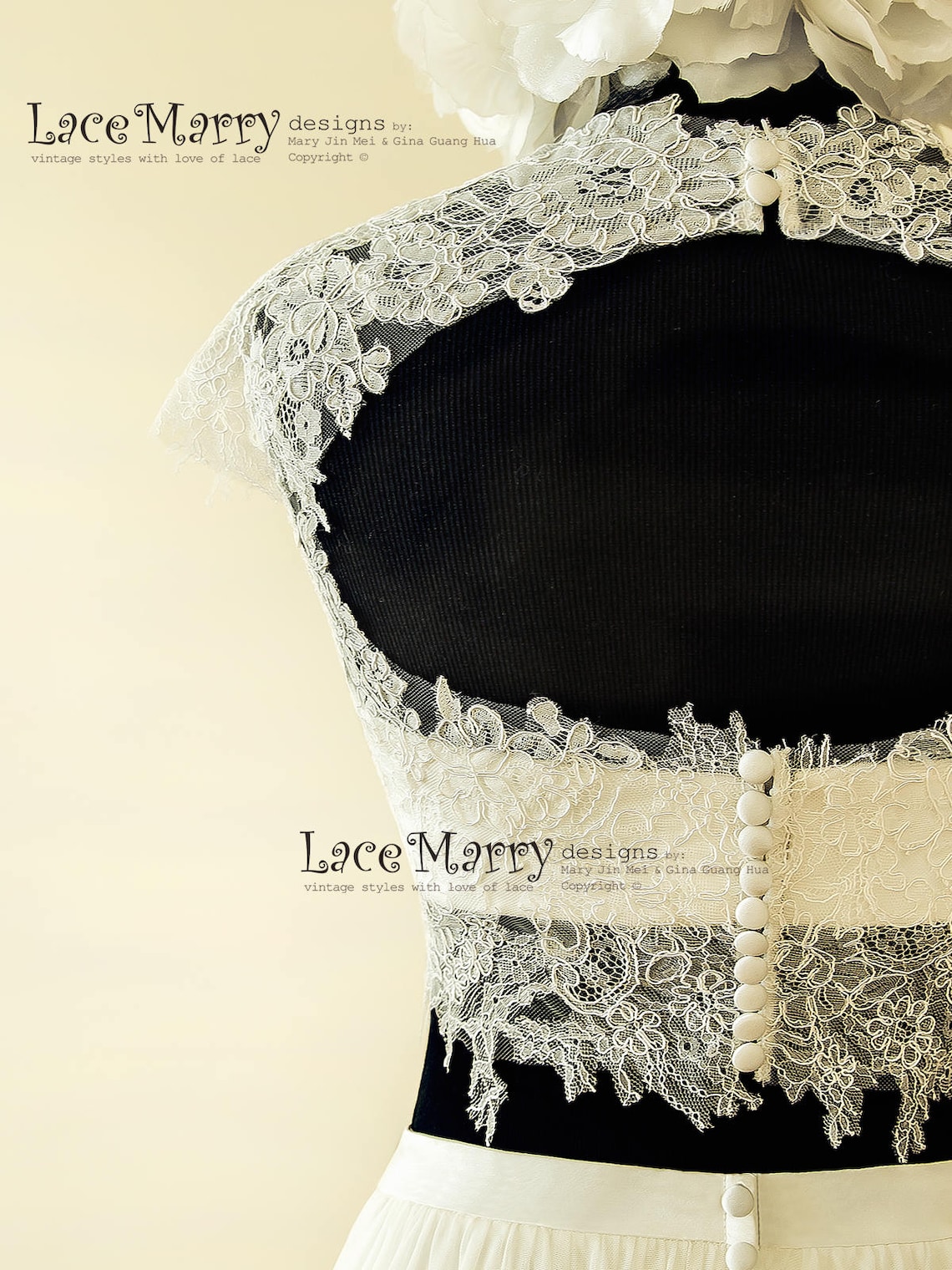 3 Pieces Wedding Dress Set Sheer Lace Crop Top with Bustier | Etsy