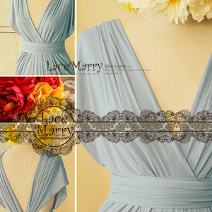 Powder Blue Infinity Bridesmaid Dress With Long Greek Style Skirt and ...