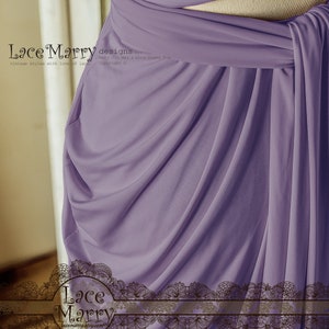 Purple Infinity Bridesmaid Dress With Long Straps and Folded Skirt in ...
