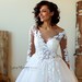 Princess Lace Wedding Dress With Sheer Long Sleeves and - Etsy