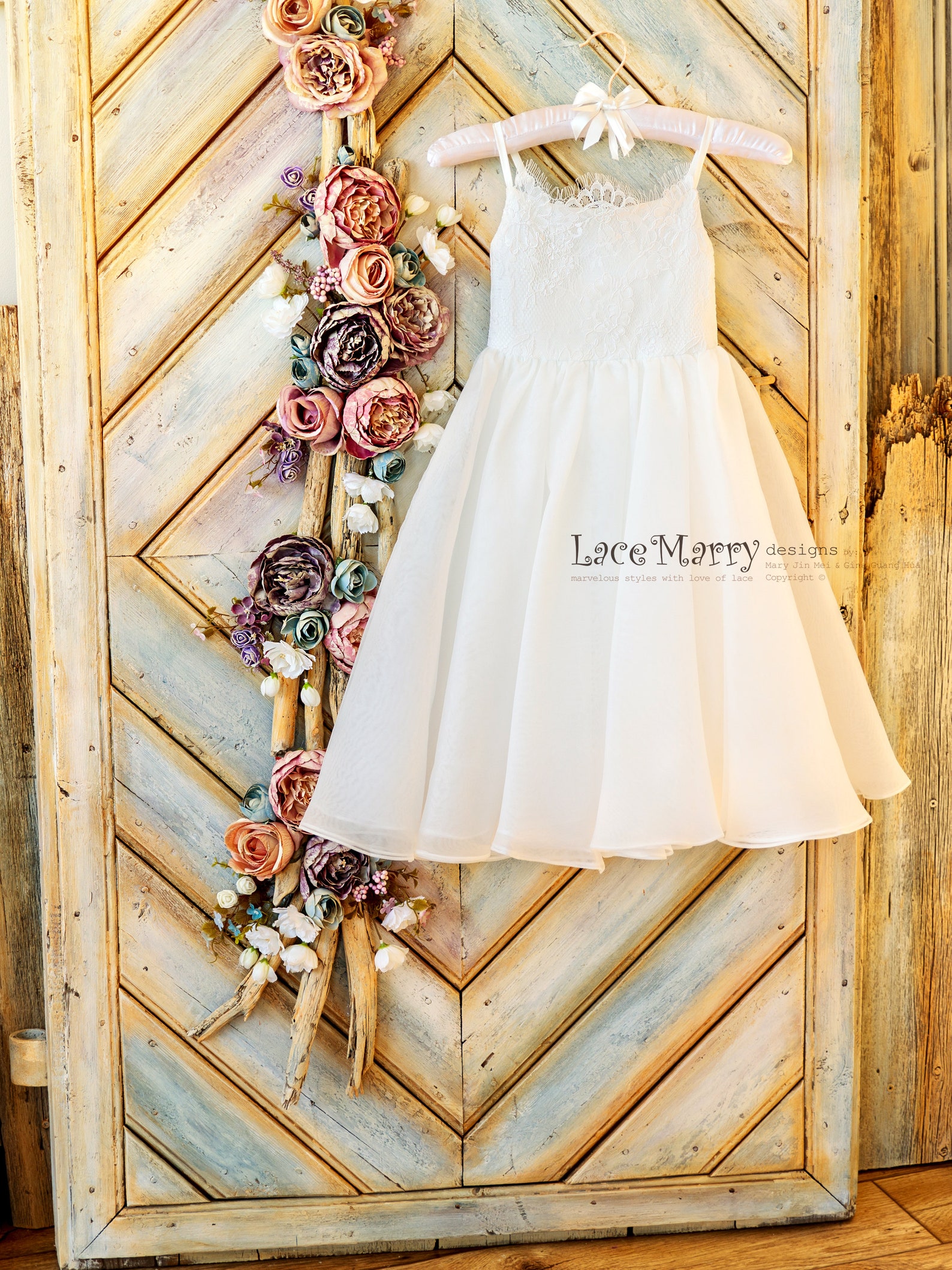 BIBI / Ivory Flower Girl Dress Junior Bridesmaid Dress Lace - Etsy