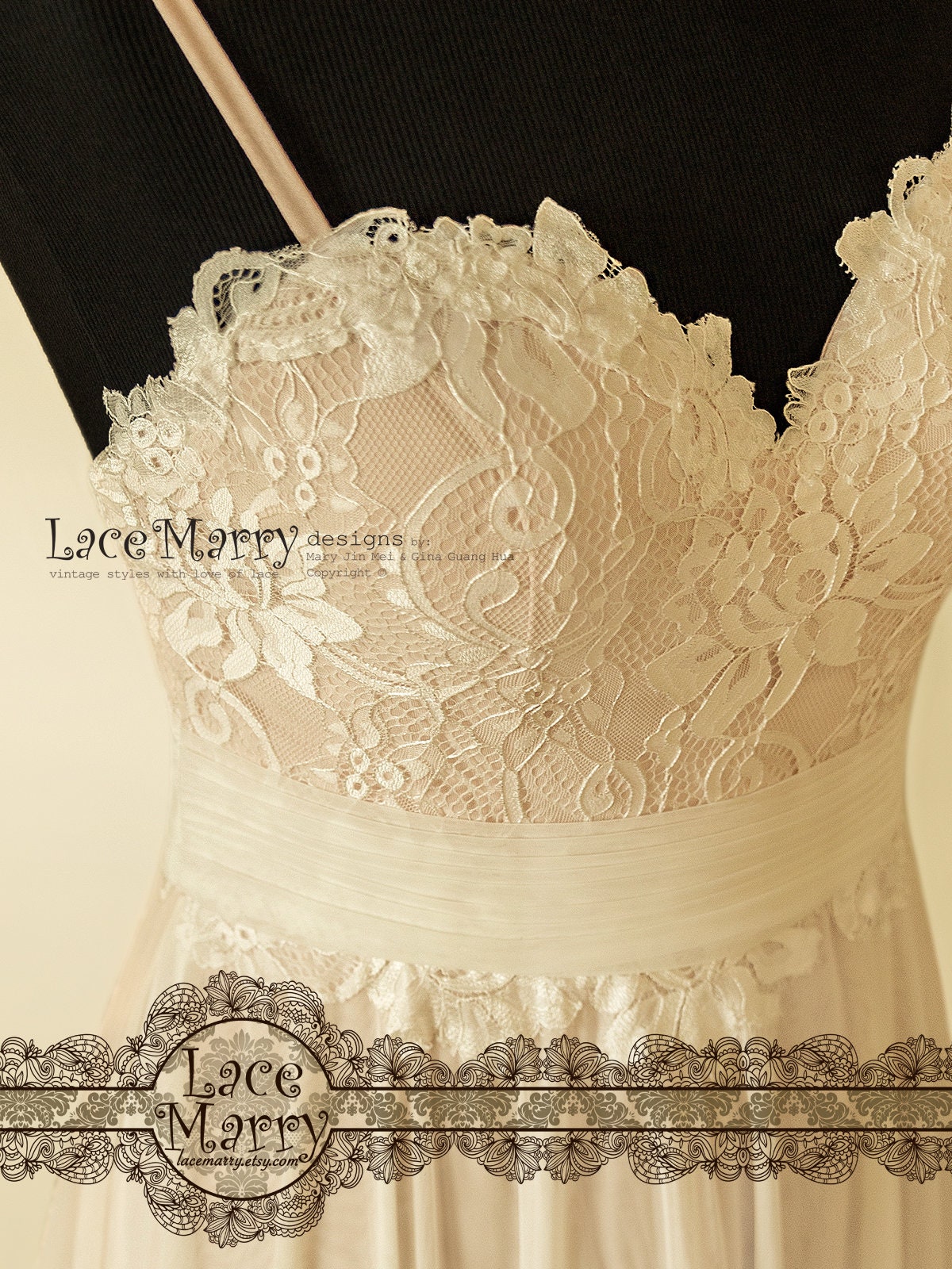 Rose Gold Beach Wedding Dress with Sweetheart Neckline and | Etsy