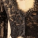 BROOKE #2 / Gothic Black Lace Bridal Bolero With Long Sleeves and V ...
