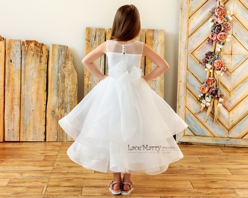 ALISHA / Elegant Princess Style Flower Girl Dress With | Etsy