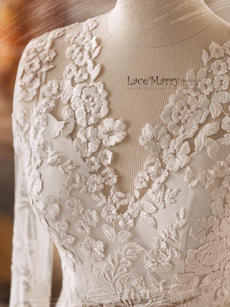 ERIKA 4 / Custom Lace Bolero With Long Sleeves and - Etsy UK